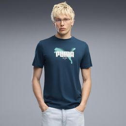 Puma Herren T-Shirt "Graphics Puma T-Shirt Herren"midnight petrol blau, Gr. S, clean, Obermaterial: 100% Baumwolle. Rippe: 80% Baumwolle, 20%