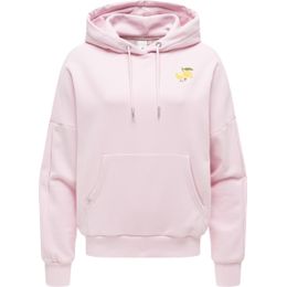 Ragwear Damen Kapuzenpullover "Pirita PP", rosa, Gr. S, Material: 70% Baumwolle, 30% Polyester, Pullover, oversized Damen Hoodie mit Print-Akzenten