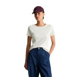 Marc O'Polo Damen T-Shirt "aus reiner Bio-Baumwolle", wei&szlig;, Basic, Gr. M, MARC O'POLO DENIM, unifarben, Obermaterial: 100% Baumwolle, Shirts