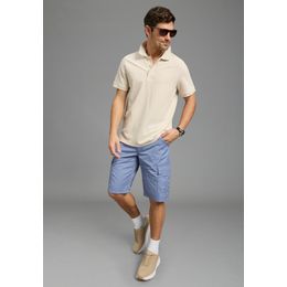 MAN'S WORLD MAN'S WORLD Herren Poloshirt, beige, Basic, Gr. 52, unifarben, Piqu&eacute;, Obermaterial: 100% Baumwolle, Shirts, Kurzarm, lockere Passform, unifarben