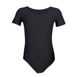 AQUARTI M&auml;dchen Turnanzug "Body M&auml;dchen Gymnastikanzug Kurzarm", schwarz, Gr. 158, Obermaterial: 80% Polyamid PA. 20% Elasthan EL., Sportanz&uuml;ge