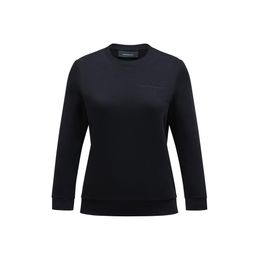 Damen Sweatshirt "W Original Small Logo Crew", schwarz, Gr. S, Peak Performance, unifarben, 78% Baumwolle, 22% Polyester, Sweatshirts, mit sportivem