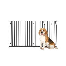 PawHut Hunde T&uuml;rschutzgitter Schwarz 95L x 3B x 76H cm | Gr.: 115 cm