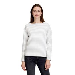 BETTY & CO BETTY & CO Damen Sweatshirt "Damen mit U-Boot-Ausschnitt", wei&szlig;, Gr. 44, Steppware, Obermaterial: 49% Baumwolle, 42% Polyester, 6% Viskose, 3%