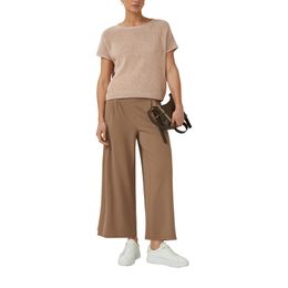 Damen Strickpullover, beige, Gr. L, s.Oliver BLACK LABEL, unifarben, Strick, Obermaterial: 87% Polyacryl, 13% Polyamid, Pullover, Halbarm mit Rundhals