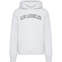 Mister Tee Hoodie "Los Angeles Fluffy Hoody" in Wei&szlig; | Gr.: M