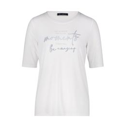 Betty Barclay Basic Shirt kurzarm in Patch Cream/Blue | Gr.: 38