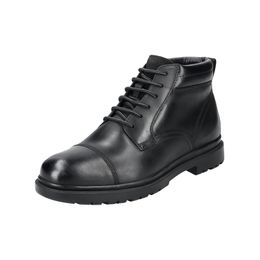 Geox Damen Schn&uuml;rstiefelette "Geox Stiefelette Leder/Textil", Gr. 42, schwarz, Leder, Textil, Schuhe