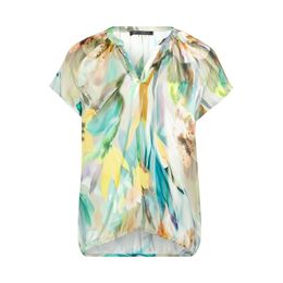 Betty Barclay Satin-Bluse mit Blumenprint in Mint/Nature | Gr.: 48