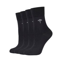 JOOP! JOOP Damen Socken "For your daily", Gr. 35, schwarz, Baumwollmischung, unifarben, Socken, mit Cornflower-Logo, Rippenb&uuml;ndchen
