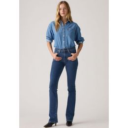 Levi's LEVI'S Damen Bootcut-Jeans "725 HIGH RISE BOOTCUT", blau, Gr. 28, Denim/Jeans, Obermaterial: 85% Baumwolle, 7% Lyocell, 6% Elastomultiester, 2%