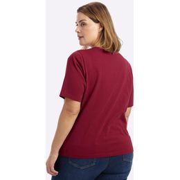 sheego Damen T-Shirt "Halbarmshirt"kirsche, Gr. 56, unifarben, 100% Baumwolle, Shirts