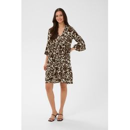 Kaffe Kleid KAellen A-shape in Black Coffee/Turtledove Flower | Gr.: 36