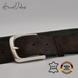 AnnaMatoni Damen Lederg&uuml;rtel "AnnaMatoni Damen Lederg&uuml;rtel in hochwertigem Velour Leder 4cm"mokka 690, Gr. 90, 100% Leder, G&uuml;rtel