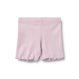 Wheat M&auml;dchen Shorts "Wheat Rippen Shorts Sine", rosa, Gr. 116, unifarben, 96% Baumwolle (Bio), 4% Elasthan, Hosen