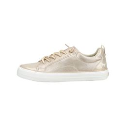 Mustang Shoes Damen Sneaker "Mustang Shoes Sneaker Lederimitat", Gr. 36beige, Lederimitat, Schuhe