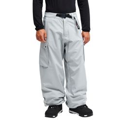 Quiksilver Herren Snowboardhose "Young Guns Snow Down Cargo 20K", grau, Gr. S, Obermaterial: 100% Polyester., Hosen