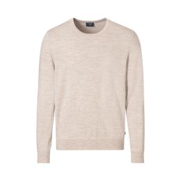 OLYMP Herren Strickpullover "OLYMP Casual Strick, Pullover"hellbeige, Gr. XL, 100% Schurwolle, Pullover