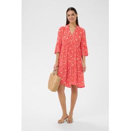 Kaffe Kleid KAellen A-shape in Poppy Red Chalk Flower | Gr.: 38