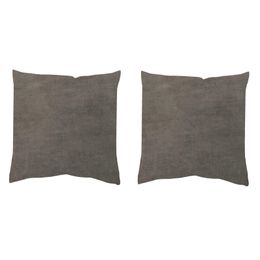 Dekokissen Home Wohnideen, B:50cm L:50cm, grau, Polyester, Dekokissen_Sitzkissen_Kissenh&uuml;llen, "ELMER 2ER PACK MIT F&Uuml;LLUNG"