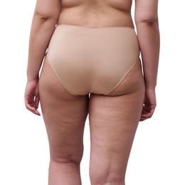 Chantelle Damen Slip "HEDONA", Gr. 46, beige, Obermaterial: 83% Polyamid, 17% Elasthan, Unterhosen, blickdichtes Gewebe, Guipure Spitze