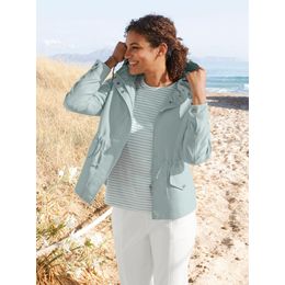 Casual Looks Damen Langjacke, blau, Gr. 40, unifarben, 100% Polyester, Jacken
