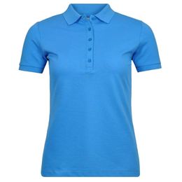 Ragman Damen Poloshirt, blau, Gr. L, Piqu&eacute;, 70% Baumwolle 30% Polyester, Shirts