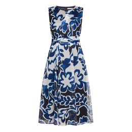 BETTY & CO BETTY & CO Chiffonkleid ohne Arm in Wei&szlig;/Dunkelblau | Gr.: 38