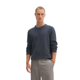 Marc O'Polo MARC O'POLO Herren Rundhalspullover "aus reiner Bio-Baumwolle", blau, Gr. XL, unifarben, Obermaterial: 100% Baumwolle, Pullover