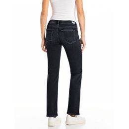 Replay Damen Bootcut-Jeans "NEW LUZ", schwarz, Gr. 25, Denim/Jeans, Obermaterial: 90% Baumwolle, 8% Polyester, 2% Elasthan, Jeans, mit gesticktem R