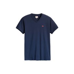 Levi's LEVI'S Herren T-Shirt "T-Shirt ORIGINAL HM VNECK 1er Pack", blau, Gr. XXL, Obermaterial: 100% Baumwolle CO., Shirts