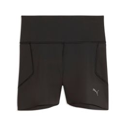 Puma Damen Trainingsshorts "W PWRMODE 4 SHORT TIGHT", schwarz, Gr. S, Interlock, Obermaterial: 71% Polyester, 29% Elasthan, Hosen, Regular Fit, f&uuml;r