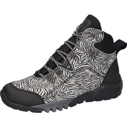 Waldl&auml;ufer WALDL&Auml;UFER Damen Trekkingschuh "H-AMIATA", Gr. 8, schwarz-wei&szlig;, Gummi, Nubukleder, Textil, Veloursleder, Schuhe, Outdoorschuh, Wanderschuh,