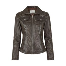 7eleven Damen Lederjacke "SEPRIA", braun, Gr. 46, uni, Obermaterial: 100% Lammleder LEL. Futter: 100% Polyester PES. 100% Polyester PES., Jacken, mit