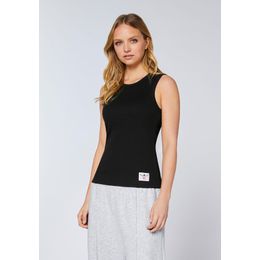 Chiemsee Damen Tanktop, schwarz, Gr. M, 95% Baumwolle, 5% Elasthan, Tops, - mit kleiner Logostickerei im Nacken
