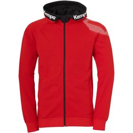 Kempa Herren Trainingsjacke "Kapuzenjacke Core 26", rot, Gr. XL, Obermaterial: 60% Baumwolle CO. 40% Polyester Pol. recyc.., Jacken