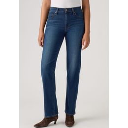 Levi's LEVI'S Damen Straight-Jeans "723 HIGH RISE STRAIGHT", blau, Gr. 30, unifarben, Denim/Jeans, Obermaterial: 51% Baumwolle, 37% Lyocell, 7% Polyester,