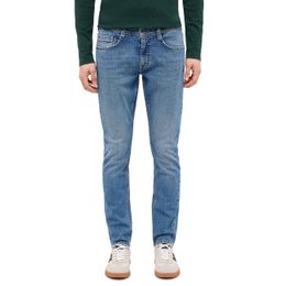 Mustang Herren Slim-fit-Jeans "Herren Style Oregon Slim"402 mittelblau, Gr. 34, unifarben, Denim/Jeans, 99% Baumwolle, 1% Elasthan, Jeans