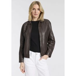 Mauritius Damen Lederjacke "MWTylli OS OT", braun, Gr. XL, unifarben, Obermaterial: 100% Schafsleder. Futter: 100% Baumwolle. &Auml;rmelfutter: 100%
