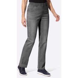 Casual Looks Damen Schlupfjeans, grau, Gr. 40, unifarben, 81% Baumwolle, 17% Polyester, 2% Elasthan, Jeans