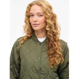Vila Damen Steppmantel "VITATE L/S QUILT JACKET - NOOS", gr&uuml;n, Gr. 42, unifarben, Steppware, Obermaterial: 100% Polyester, M&auml;ntel, Kunstfaser