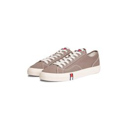 Tommy Jeans Herren Sneaker "ARCHIVE VULC Y2K", Gr. 42, beige, Baumwolle, unifarben, Schuhe, Freizeitschuh, Halbschuh, Schn&uuml;rschuh mit Logoflagge im