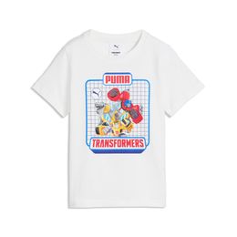 Puma Jungen T-Shirt "X TRANSFORMERS GRAPHIC TEE", wei&szlig;, Gr. 98, unifarben, Jersey, Obermaterial: 100% Baumwolle, Shirts, f&uuml;r Kinder, Regular Fit,