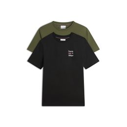 Tommy Hilfiger Herren T-Shirt "2 PACK CHEST GRAPHIC REG TEES", bunt, Gr. XXL, Jersey, Obermaterial: 100% Baumwolle, Shirts