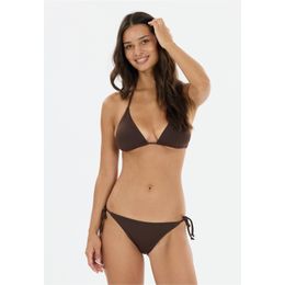 ENDURANCE ATHLECIA ATHLECIA Damen Triangel-Bikini-Top "Sherrill", braun, Gr. 38, unifarben, 85% Polyamid, 15% Elasthan, Bikini-Oberteile, im stilvoll gebundenen