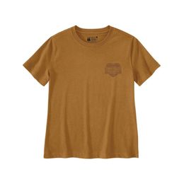 Carhartt Shirt "Irvine Relaxed Heritage Heart T-Shirt" in Braun | Gr.: M