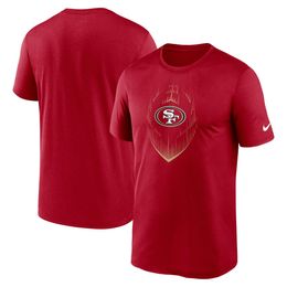 Nike Damen T-Shirt "Nike T-Shirt San Francisco 49ers Nike SS Recycled Legend", rot, Gr. S, 100% Polyester, Shirts