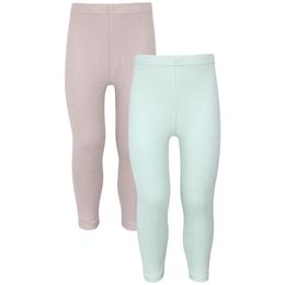 TUPTAM M&auml;dchen Leggings "Leggings Baby M&auml;dchen Lange Leggings 2er Pack", gr&uuml;n, Gr. 98, Obermaterial: 95% Baumwolle CO. 5% Elasthan EL., Hosen