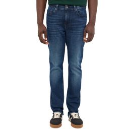 Mustang Herren Slim-fit-Jeans "Herren Style Vegas BeFlex Slim", blau, Gr. 34, unifarben, Denim/Jeans, 98% Baumwolle, 2% Elasthan, Jeans