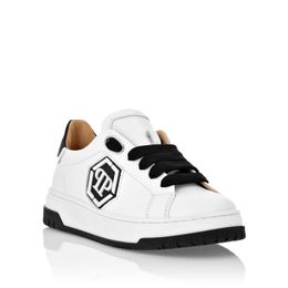 Philipp Plein Jungen Sneaker "Hexagon", Gr. 310102, wei&szlig;, schwarz, Schuhe